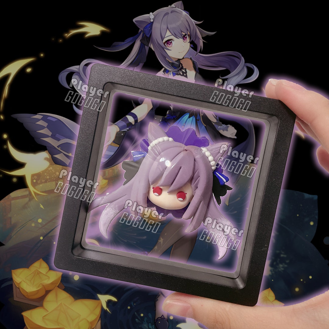 Genshin Impact Keqing Clay Figurine Charm / Refrigerator Magnet - Etsy