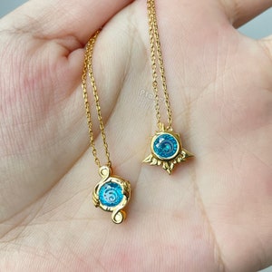 Genshin Impact Liyue Vision Dainty Necklace 21cm 6cm, Gemstone Made ...