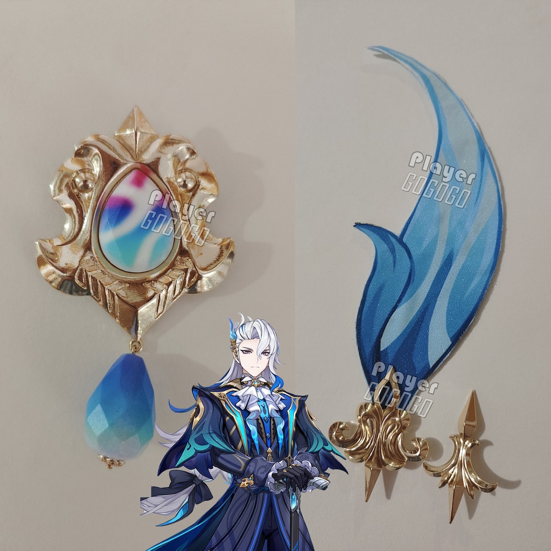Genshin Impact Neuvillette Pin & Hair Pin for Cosplay, Genshin ...
