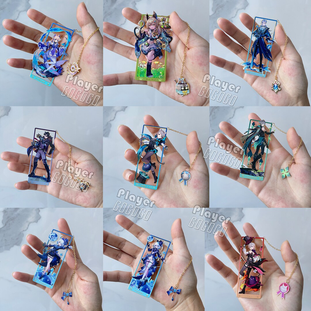 Genshin Impact Bookmarks of All Charactors Genshin Metal Card - Etsy