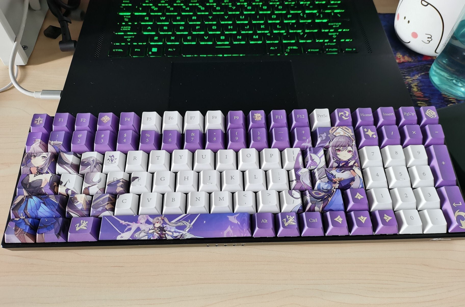 Genshin Impact Keqing Keycap Set 129 PBT Dye Sublimation Key - Etsy