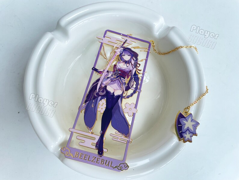 Genshin Impact Raiden Shogun Metal Card Raiden Shogun Copper - Etsy ...