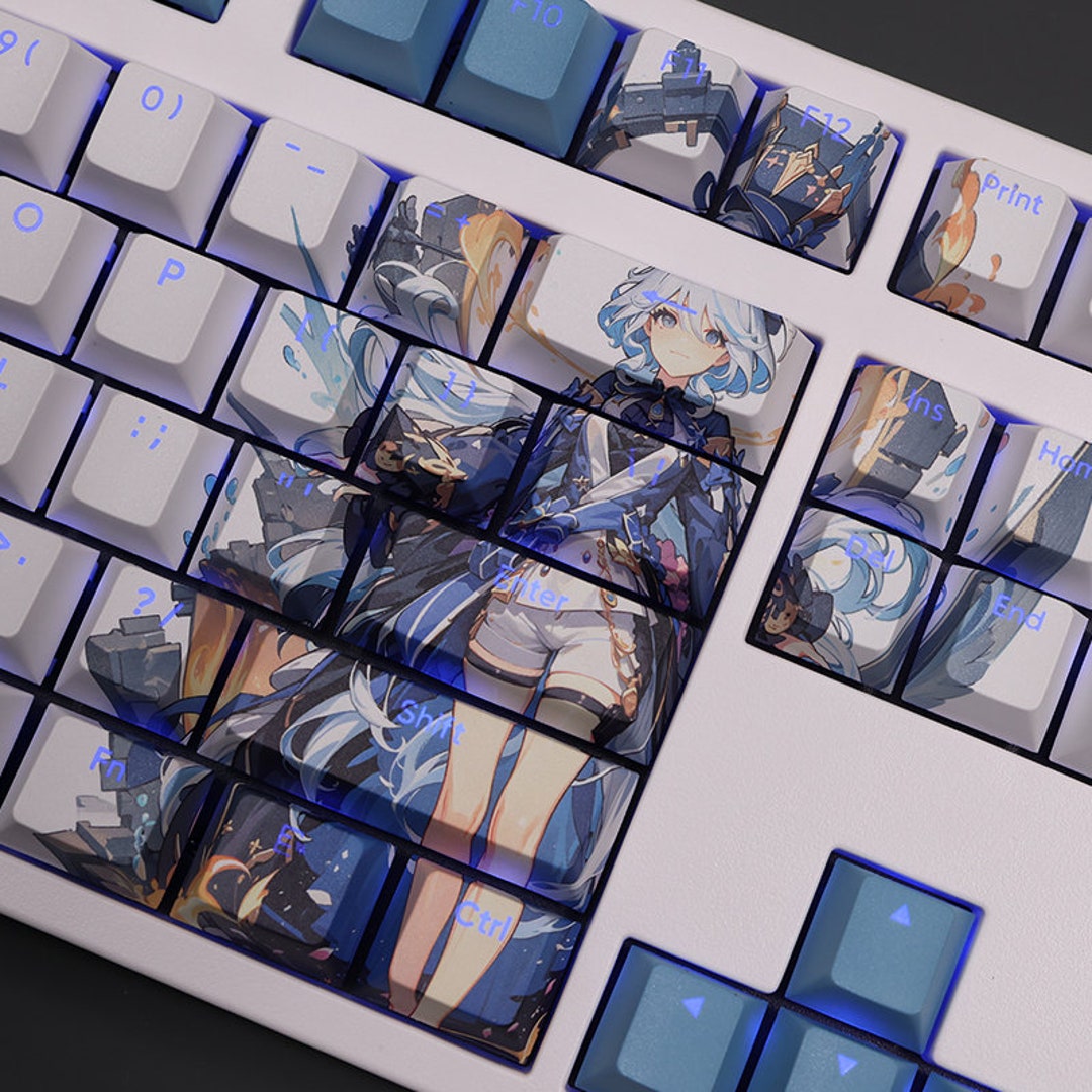 High-Res Genshin Impact Focalors Keycap Set 108 PBT Backlight ...