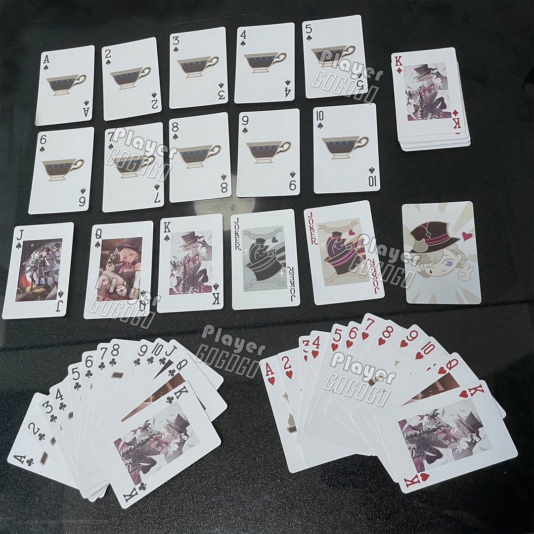 Genshin Impact Lyney Playing Cards Set, Lyney Figurine Poket Cards 54pcs - Etsy