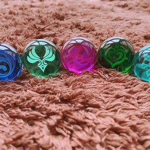 Genshin Impact Visions Crystal Ball Φ4cm / 1.6 Geo, Hydro, Pryo, Anemo ...