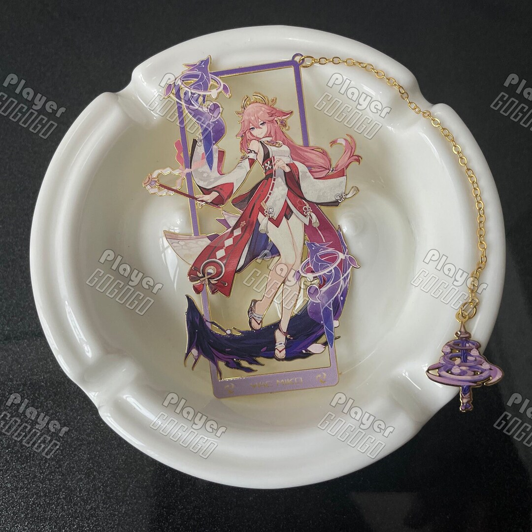 Genshin Impact Yae Miko Copper Bookmark With Chain Yae Miko - Etsy