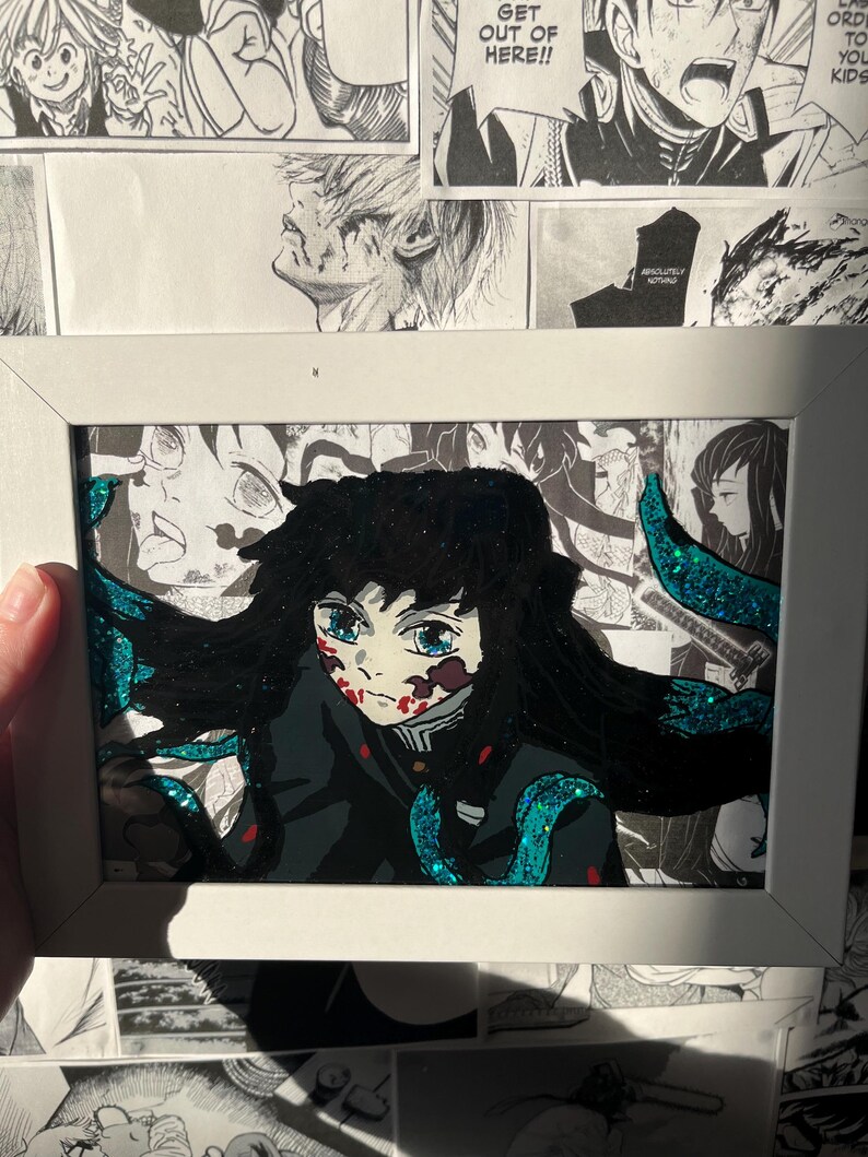 Glitter Muichiro Tokito Demon Slayer Glass Painting - Etsy Australia
