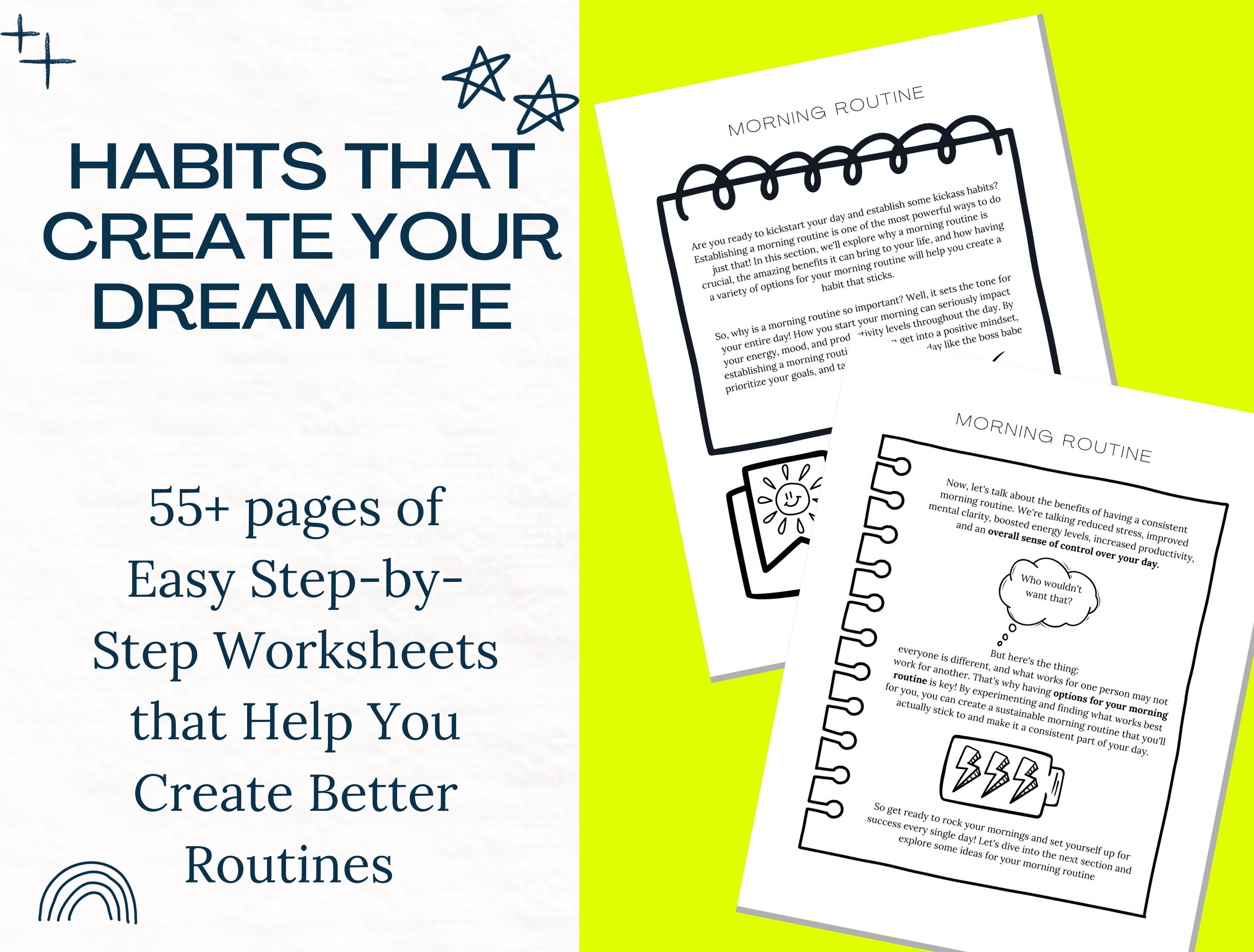 Ultimate Better Habit Digital/printable Workbook, 55 Pages to Create ...