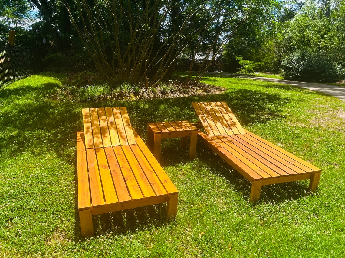 Custom Chaise Lounge Chair Set With Table-made to Order in the USA - Etsy