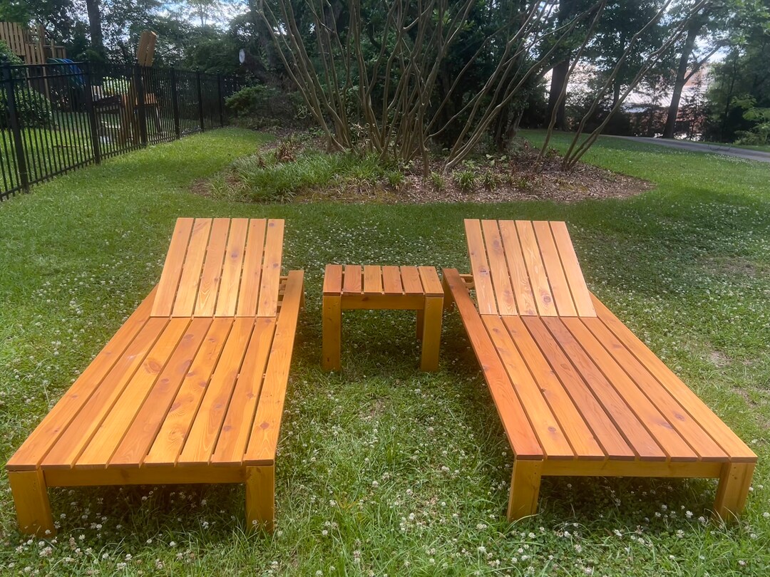 Custom Chaise Lounge Chair Set With Table-made to Order in the USA - Etsy