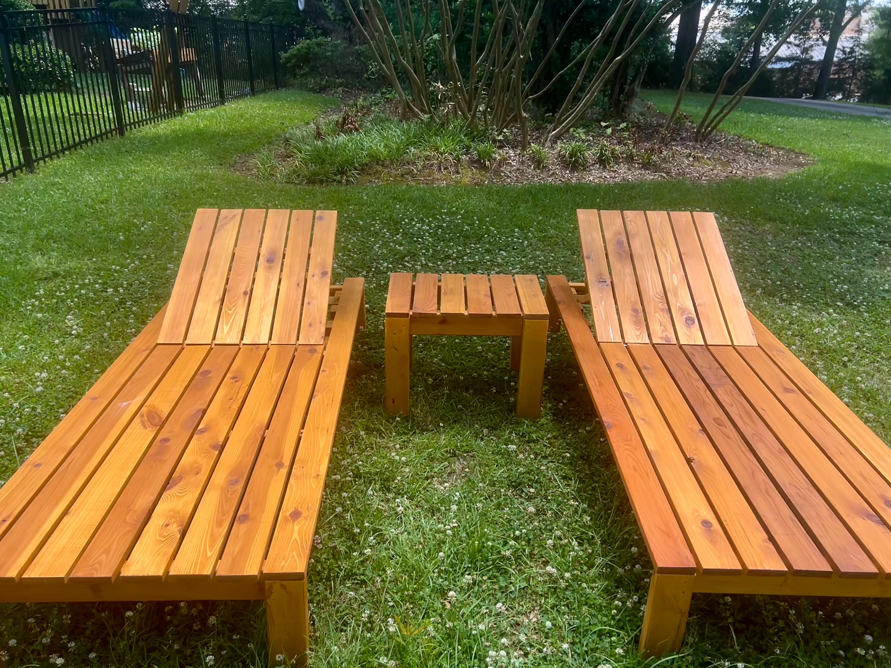 Custom Chaise Lounge Chair Set With Table-made to Order in the USA - Etsy