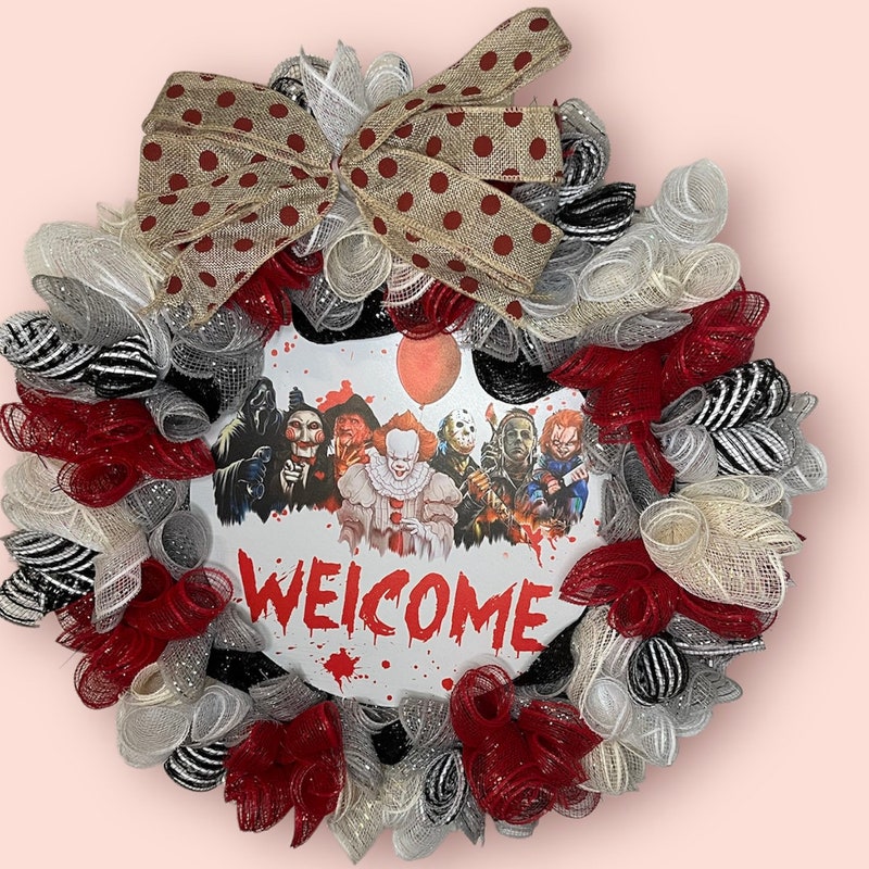 Horror Movie Wreath - Etsy