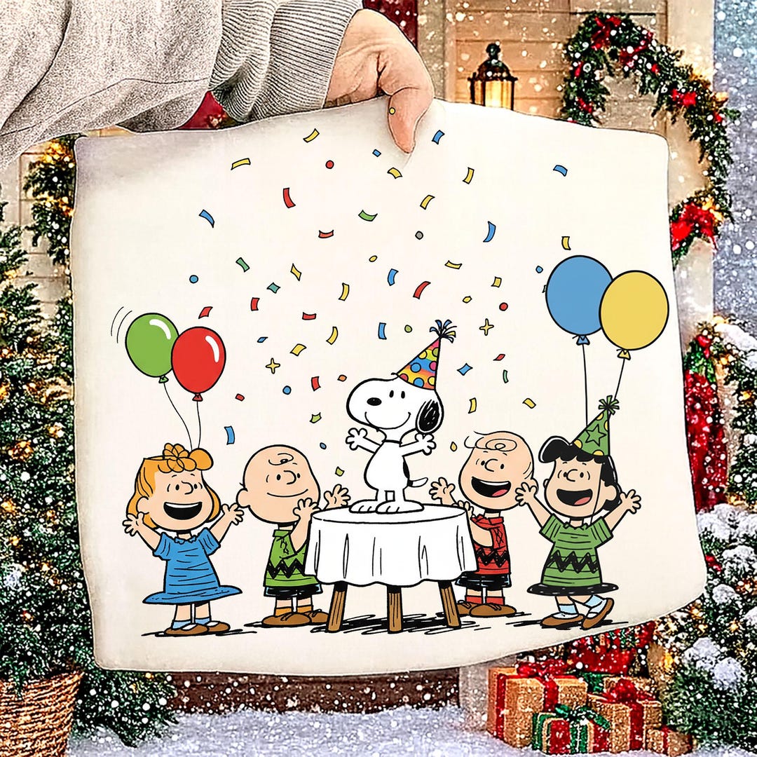 Snoop Birthday Party PNG, Cute Snoopy Celebration With Friends, Kids ...