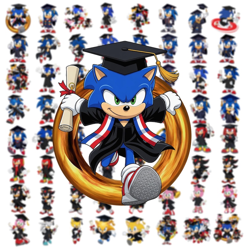 Sonic Graduate Svg - Etsy