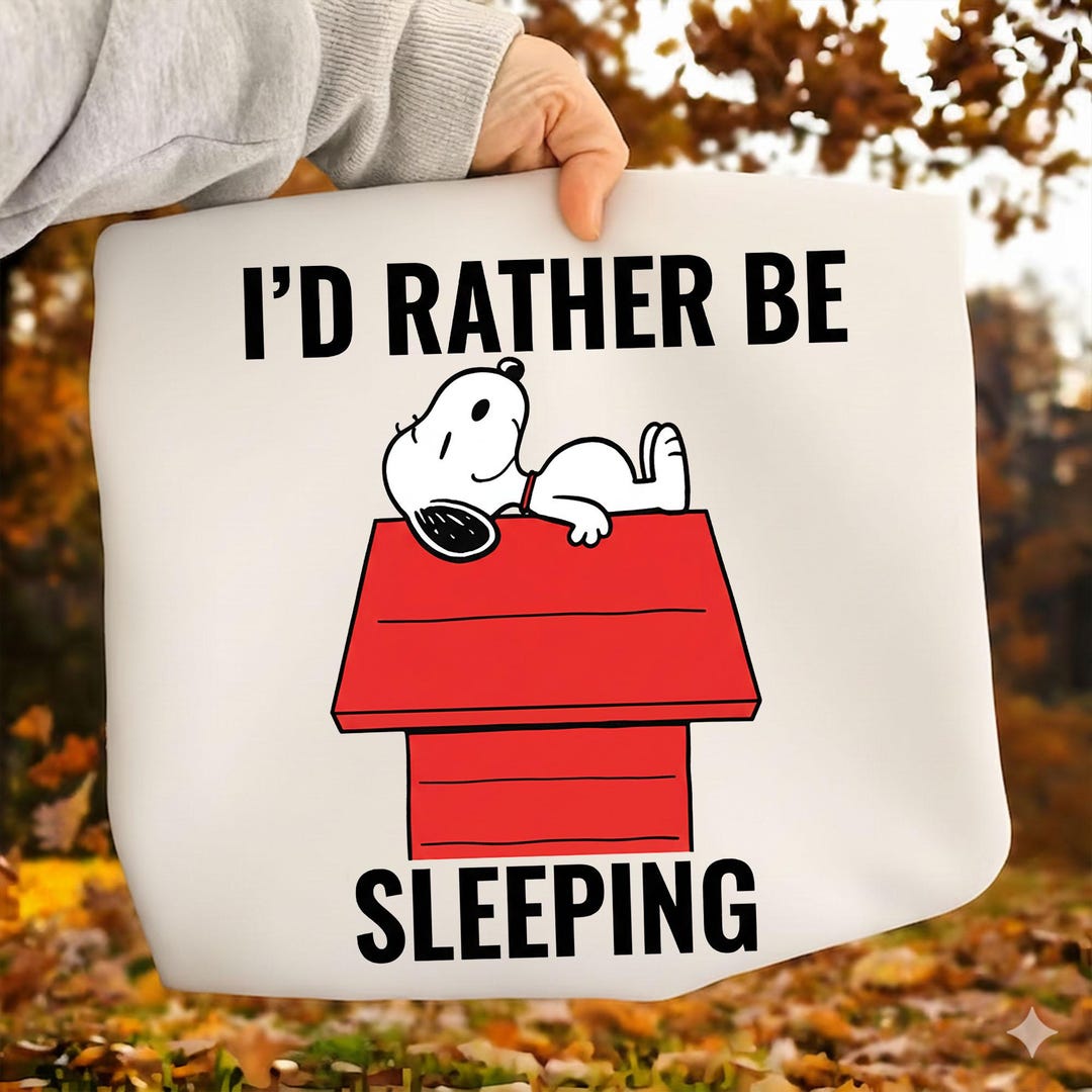 I’d Rather Be Sleeping PNG, Funny Sleeping Dog Clipart, Lazy Quote PNG ...