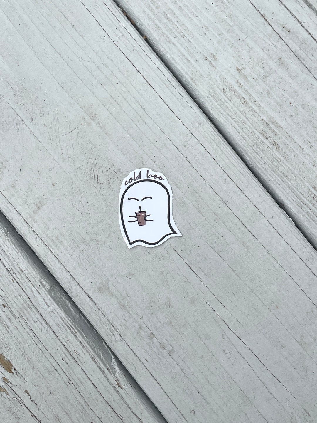 Cold Boo Sticker Cute Coffee Ghost Decal Cold Brew Spirit Gift - Etsy