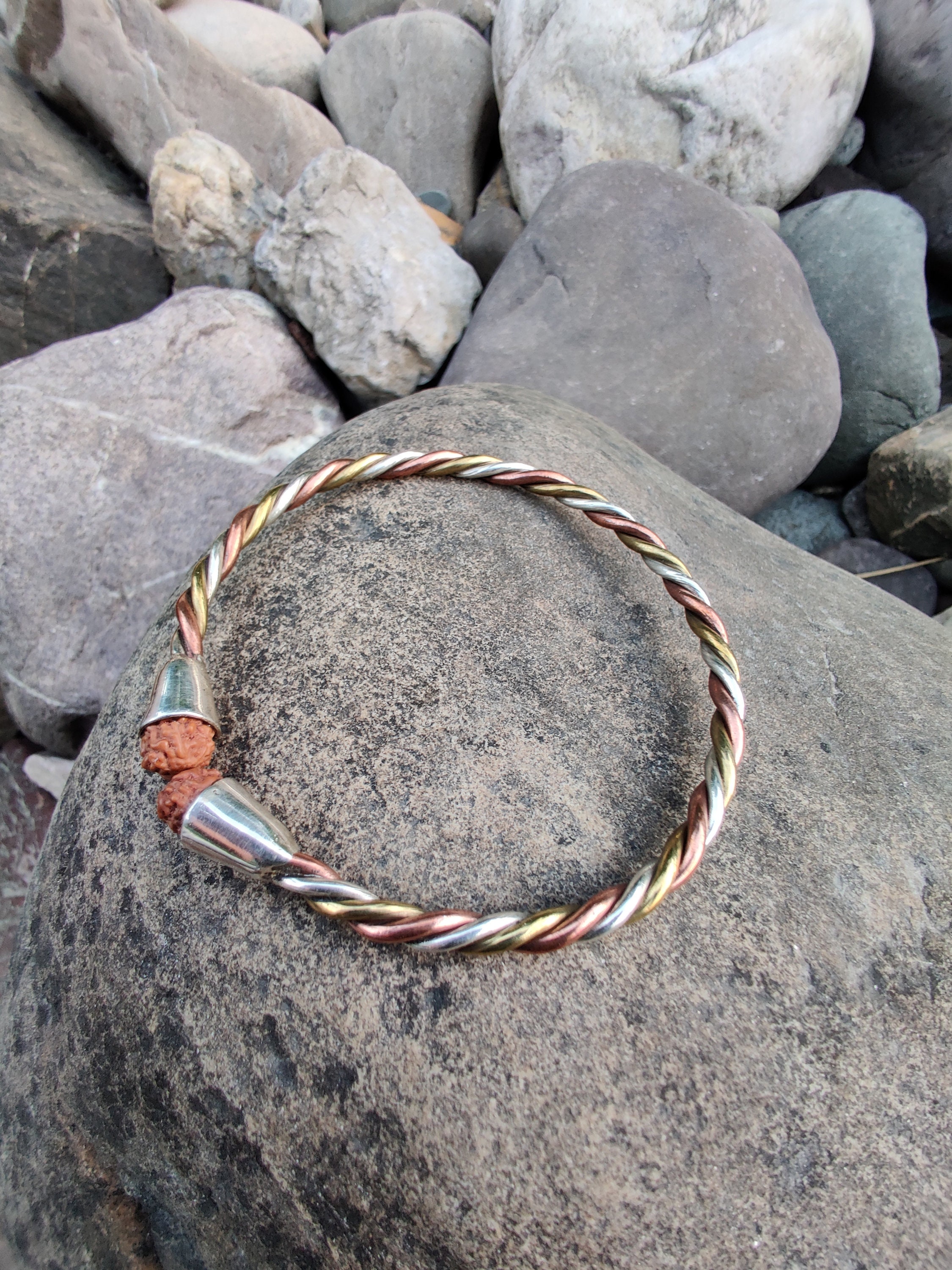 Three Metal Astrological Bangle, Yoga Bangle, Yogananda Bangle, Kriya ...