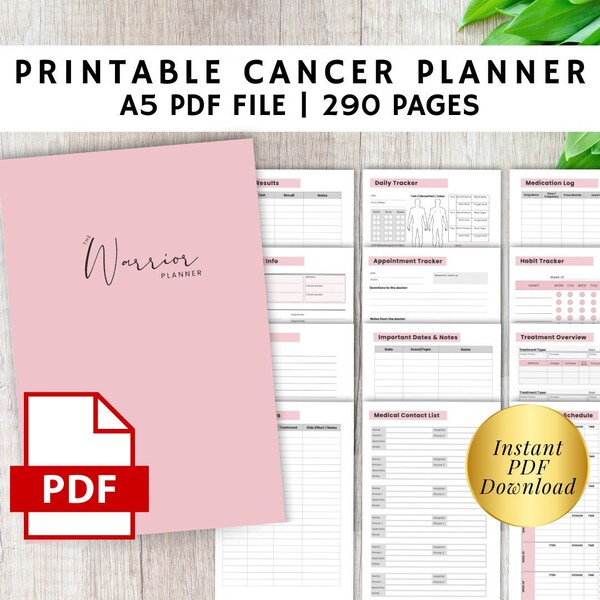 Breast Cancer Binder Printable - Etsy