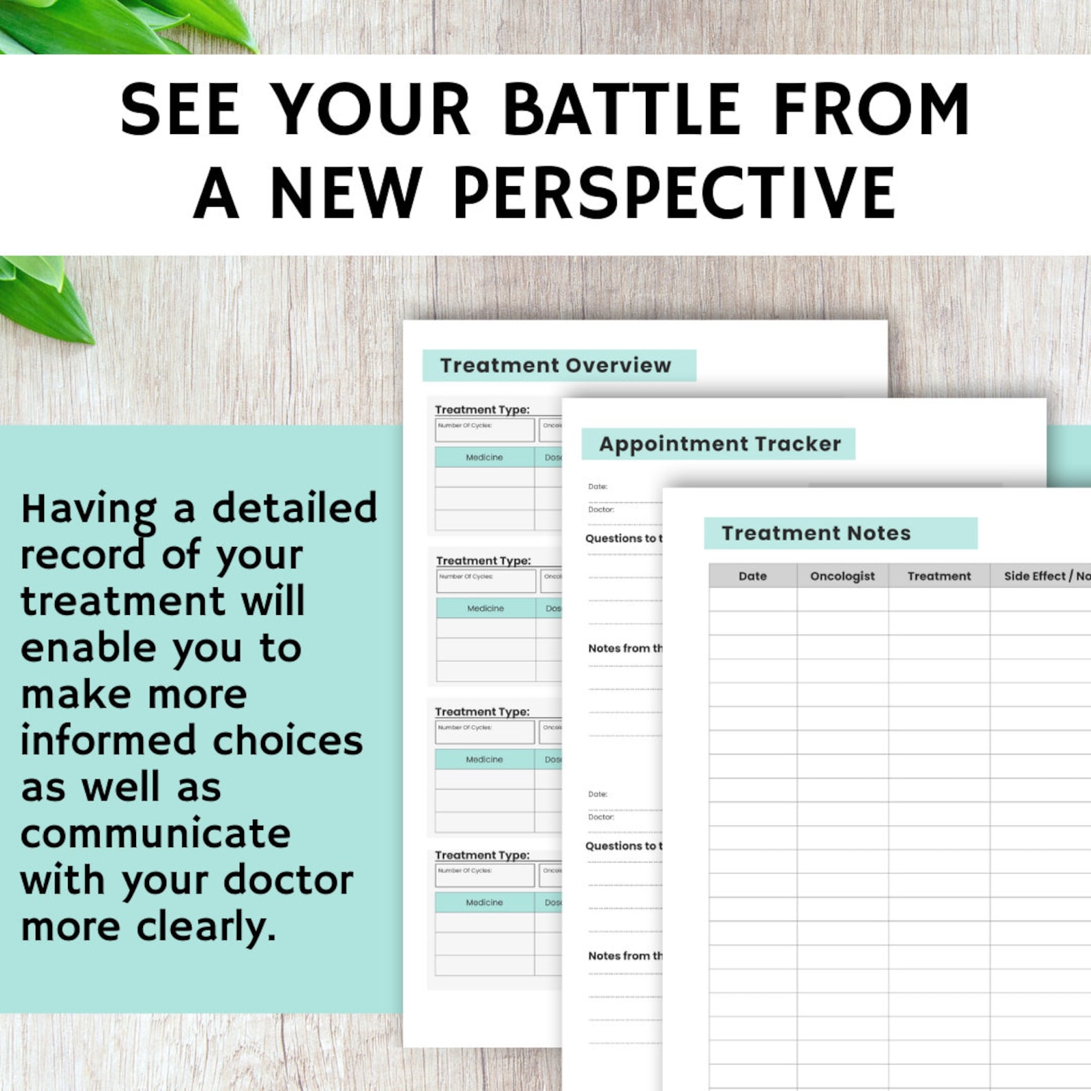 Cancer Planner Patient Medication Treatment Plan Template, Chemo Care ...