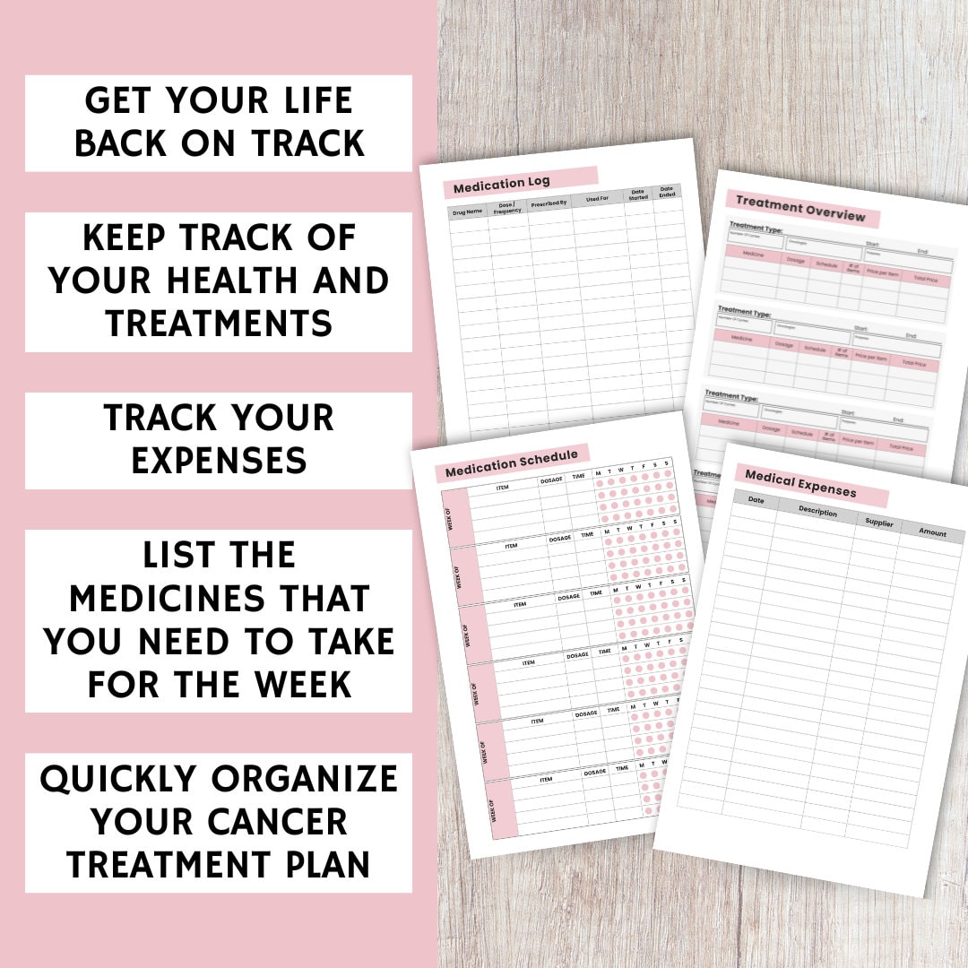 Breast Cancer Patient Medication Treatment Plan Template, Chemo Care ...