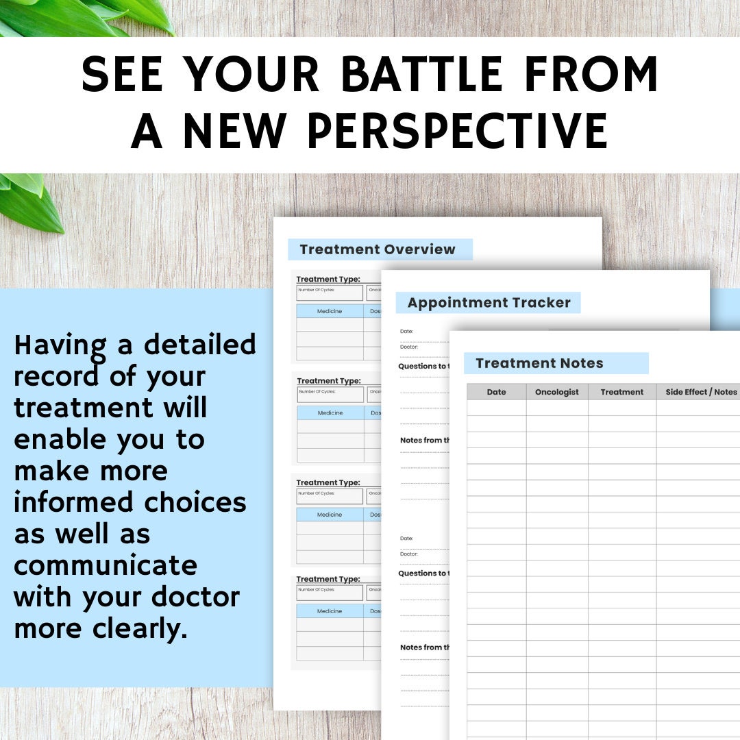 Cancer Patient Medication Treatment Plan Template, Chemo Care Survivor ...