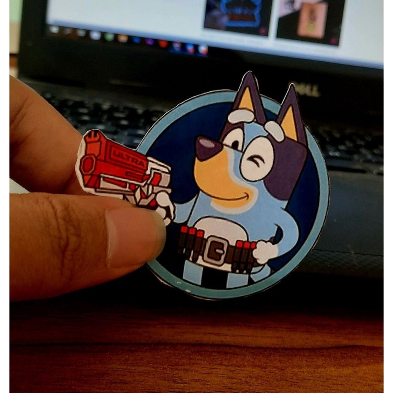 Bluey Gun Stickers Christmas Bluey Family Decal Family - Etsy UK