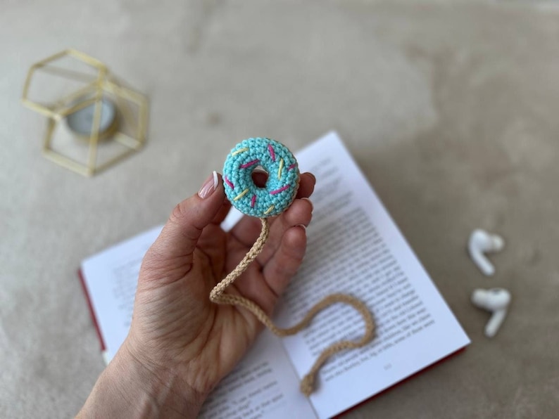 Kawaii Bookmark Donut Figurines. Mint Tactical Donut Bookmark - Etsy