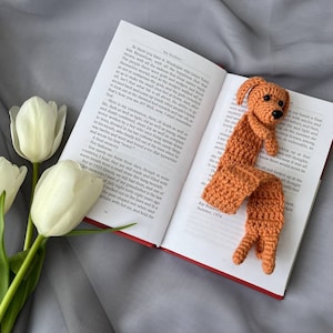 Crochet Bookmark PATTERN. Bookmark Dachshund Crochet Pattern for Dog ...