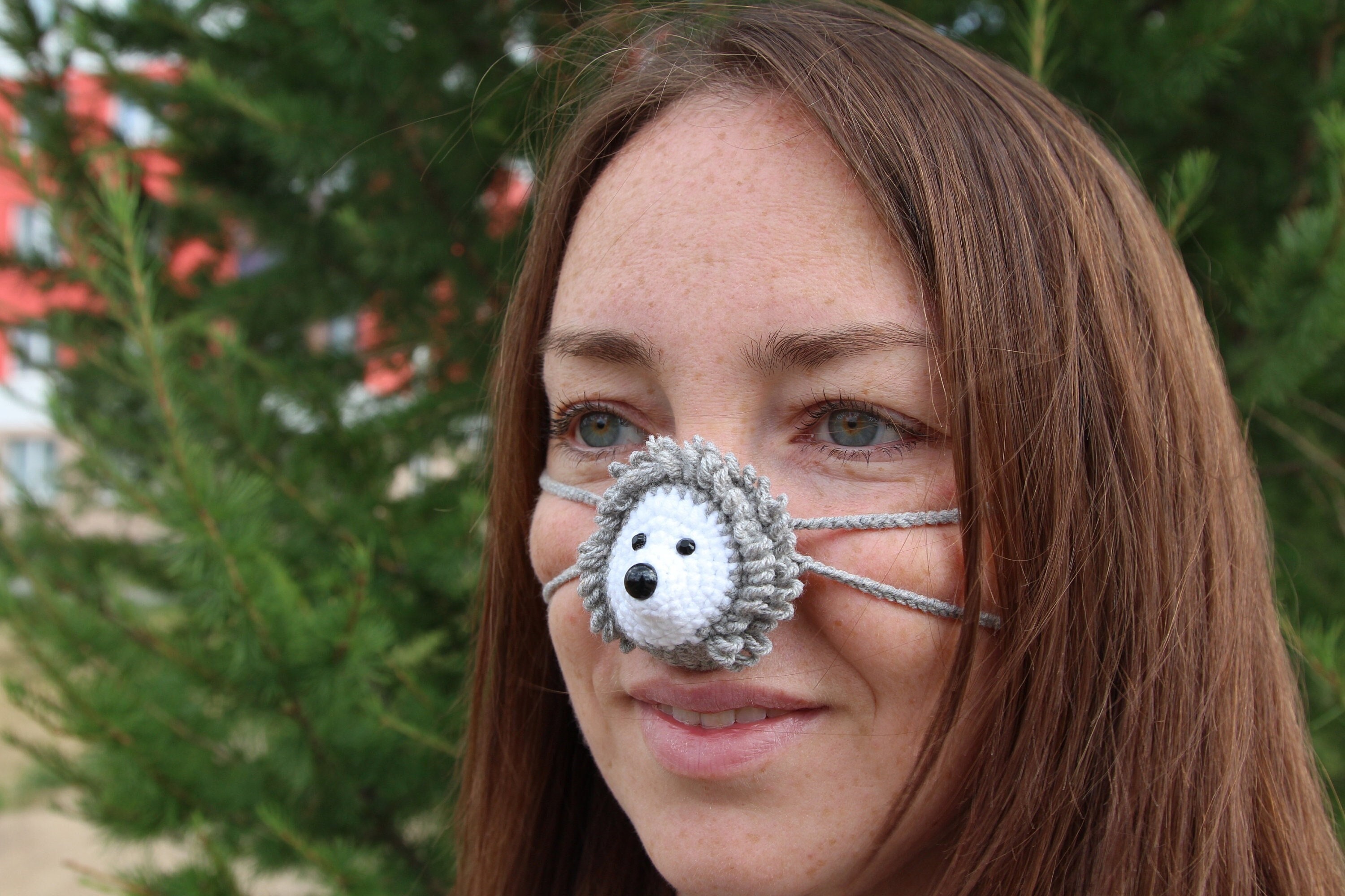 Crochet PATTERN Hedgehog Nose Warmer. Animal Lover Gift. Hedgehog Mask ...