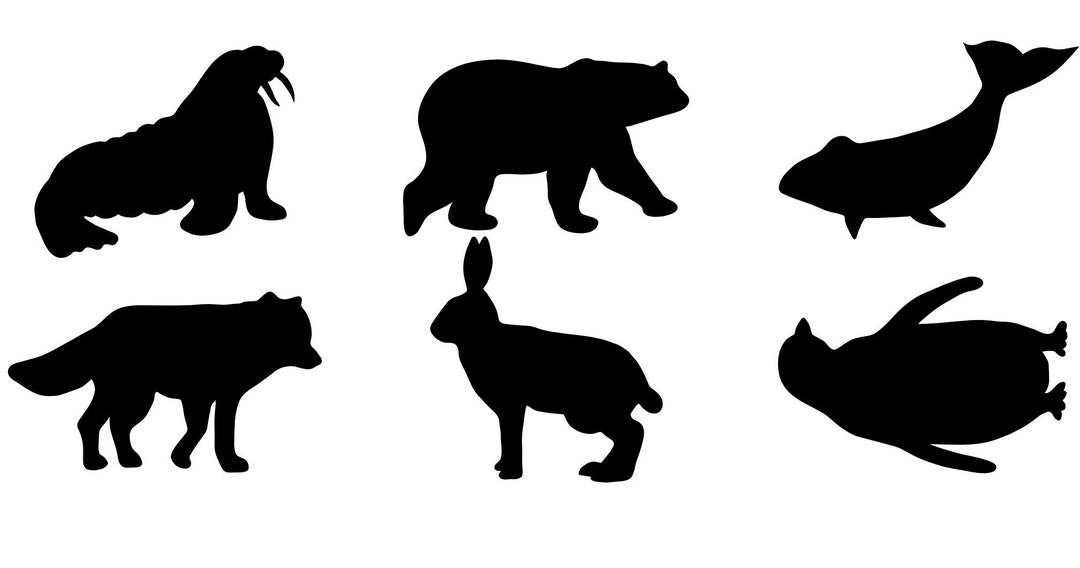 Cricut Template 6 Arctic Animals SRT File Only - Etsy