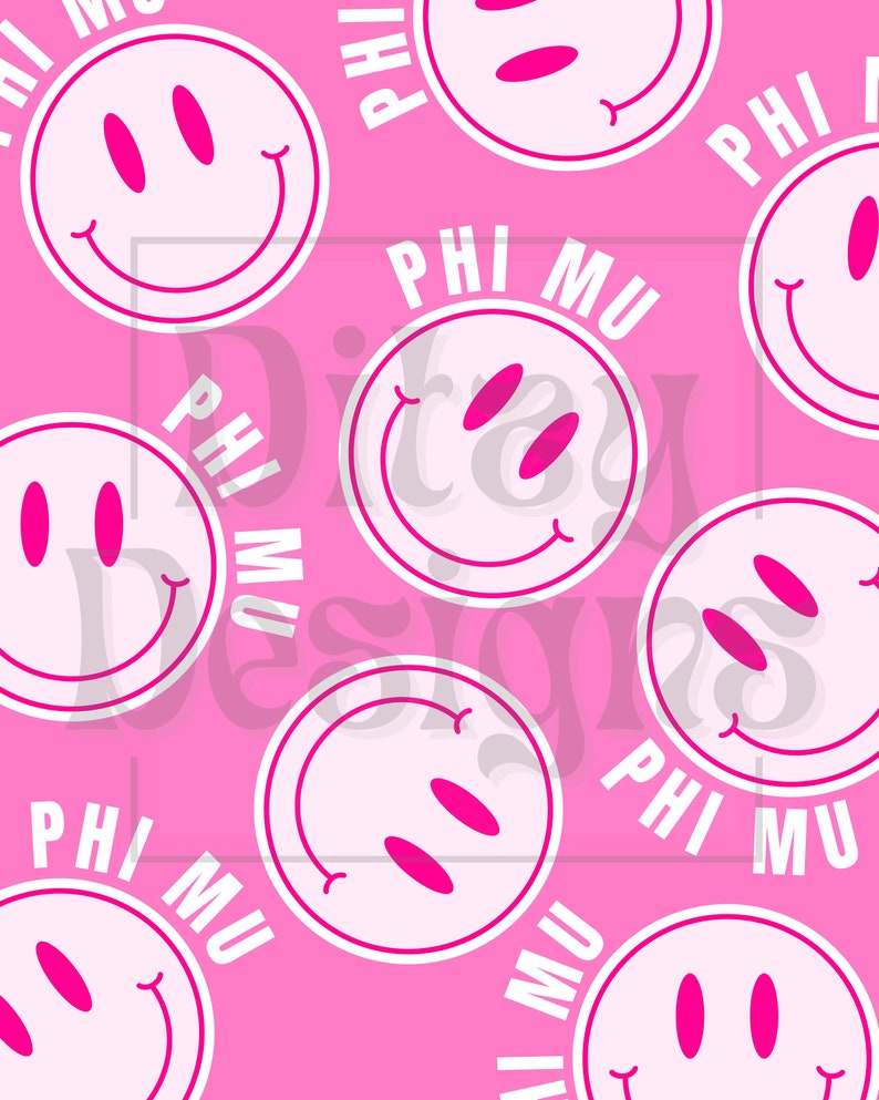 Set of 3 Phi Mu Sorority Prints Preppy Room Decor College - Etsy