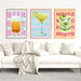 Set of 3 Retro Phi Mu Sorority Prints, Preppy Room Decor, Western ...
