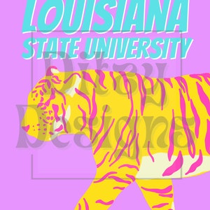 Set of 3 Louisiana State University Prints, LSU, Preppy Room Decor ...
