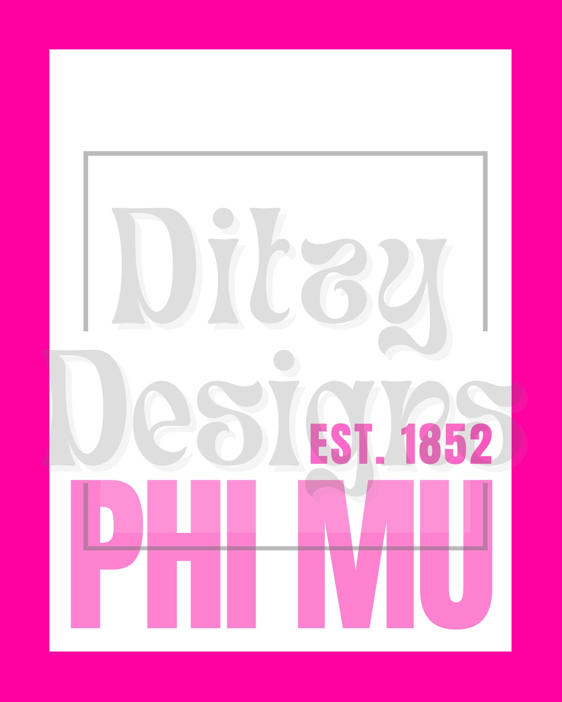 Set of 3 Retro Phi Mu Sorority Prints, Preppy Room Decor, Western, College Dorm Room Art ...
