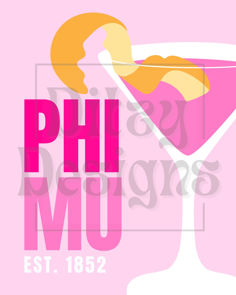 Set of 3 Phi Mu Sorority Prints Preppy Room Decor College - Etsy