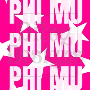 Set of 3 Phi Mu Sorority Prints, Preppy Room Decor, College Dorm Room ...