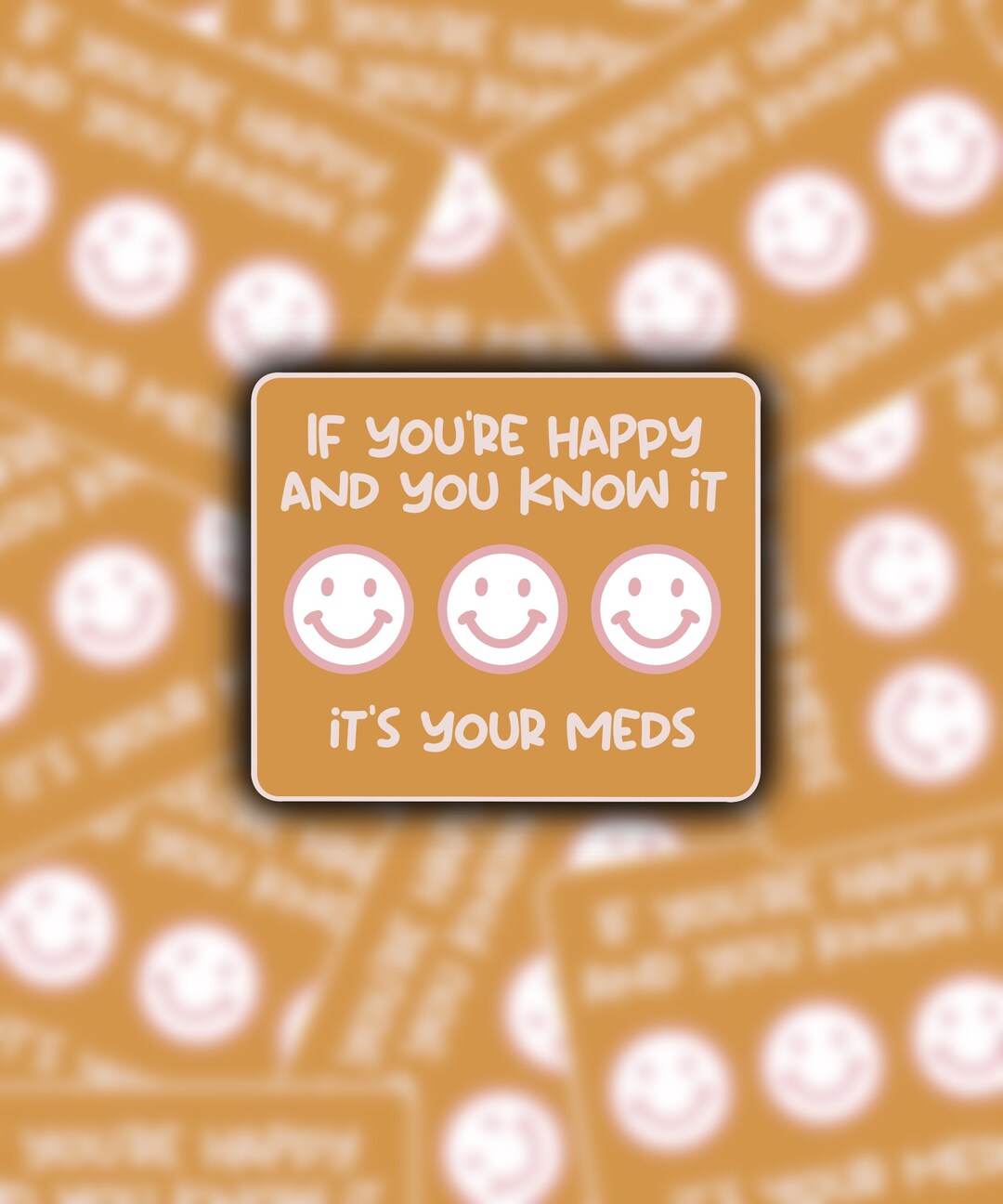 Depression Humor Sticker, Vinyl Sticker, Take Your Meds - Etsy