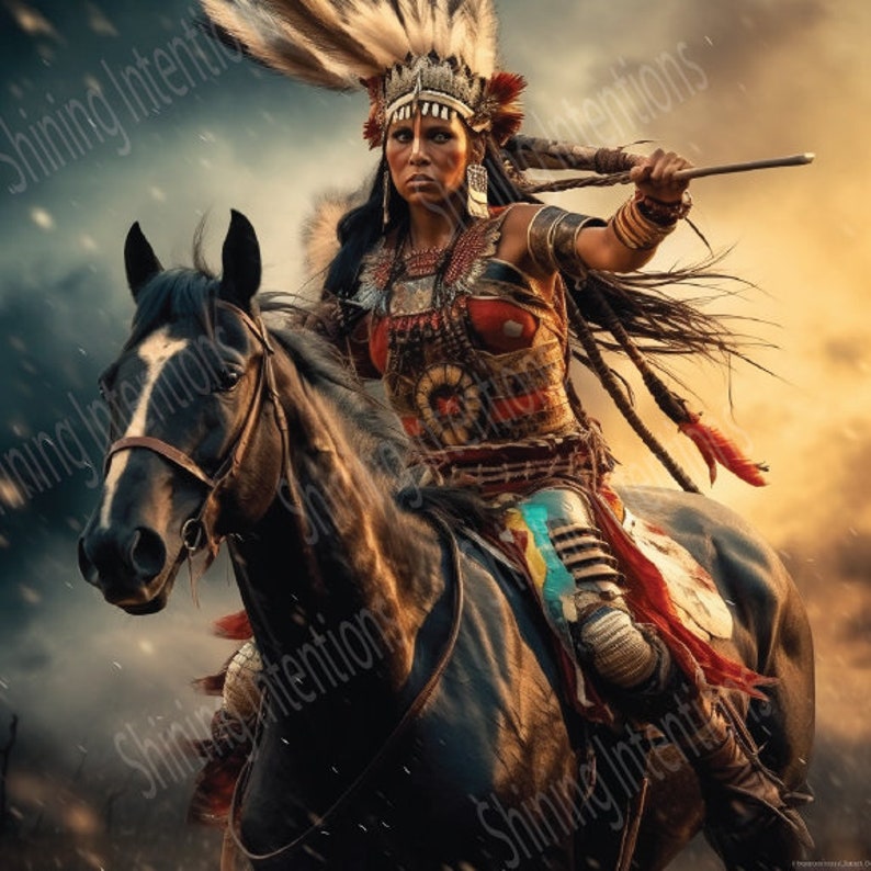 Native American Warrior Women Clipart Png, Digital Print, Illustration ...