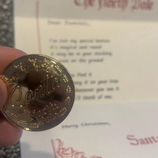 Santa Lost Button Letter - Etsy