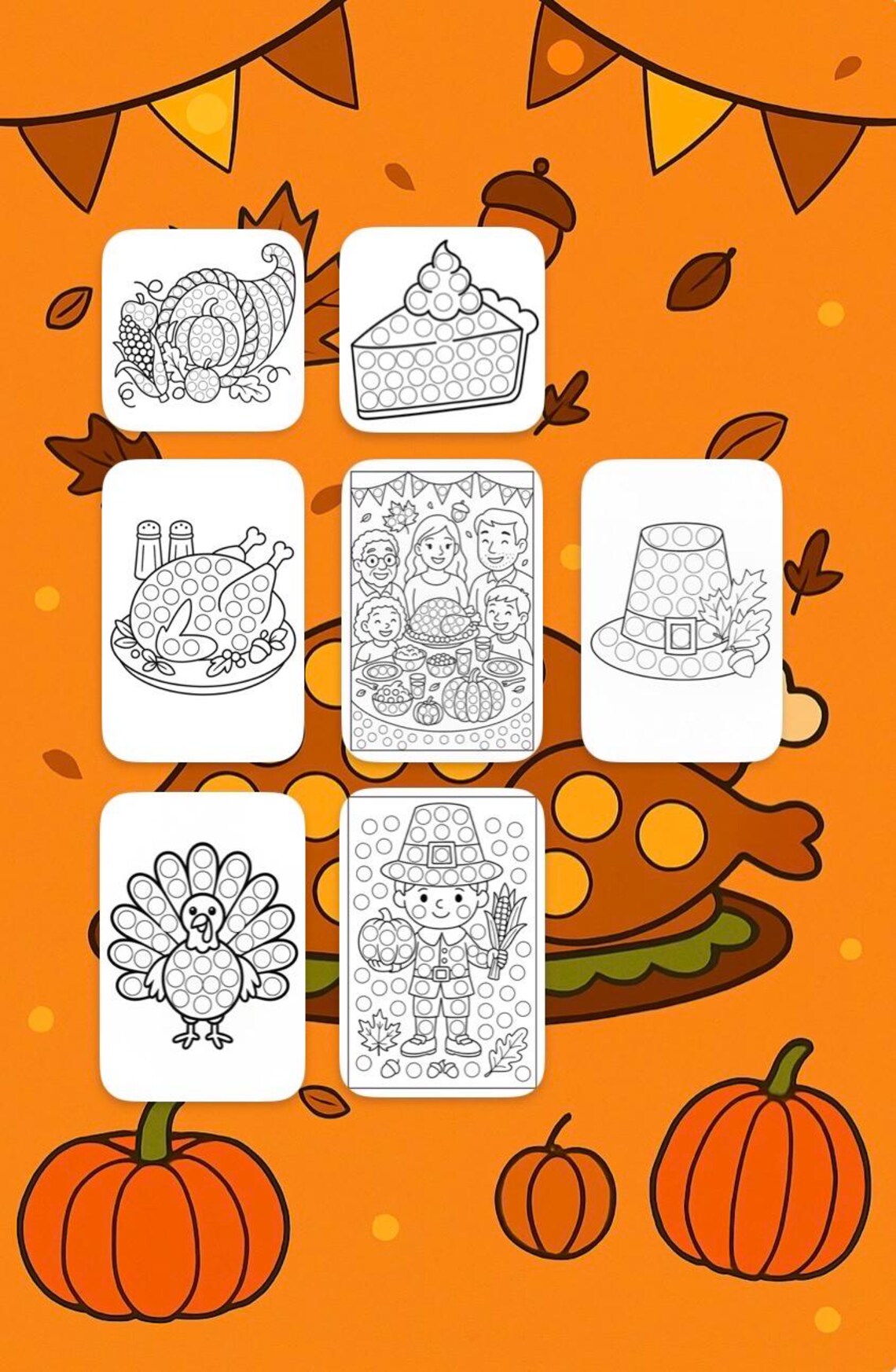 Thanksgiving Do-a-dot Printables | Dot Marker Activity Pages for Kids ...