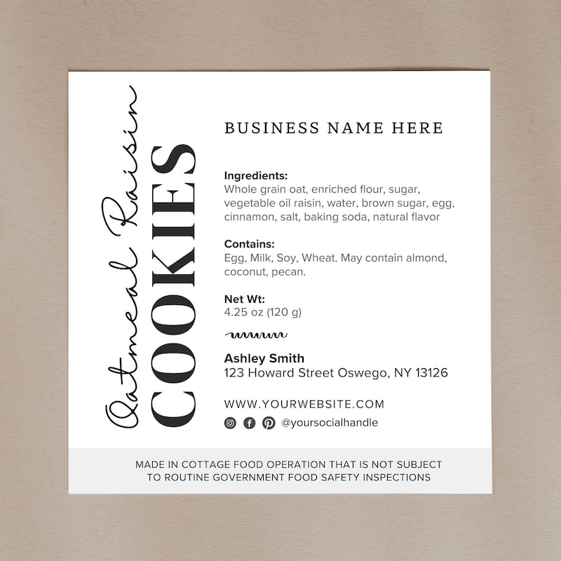 Food Labels - Etsy