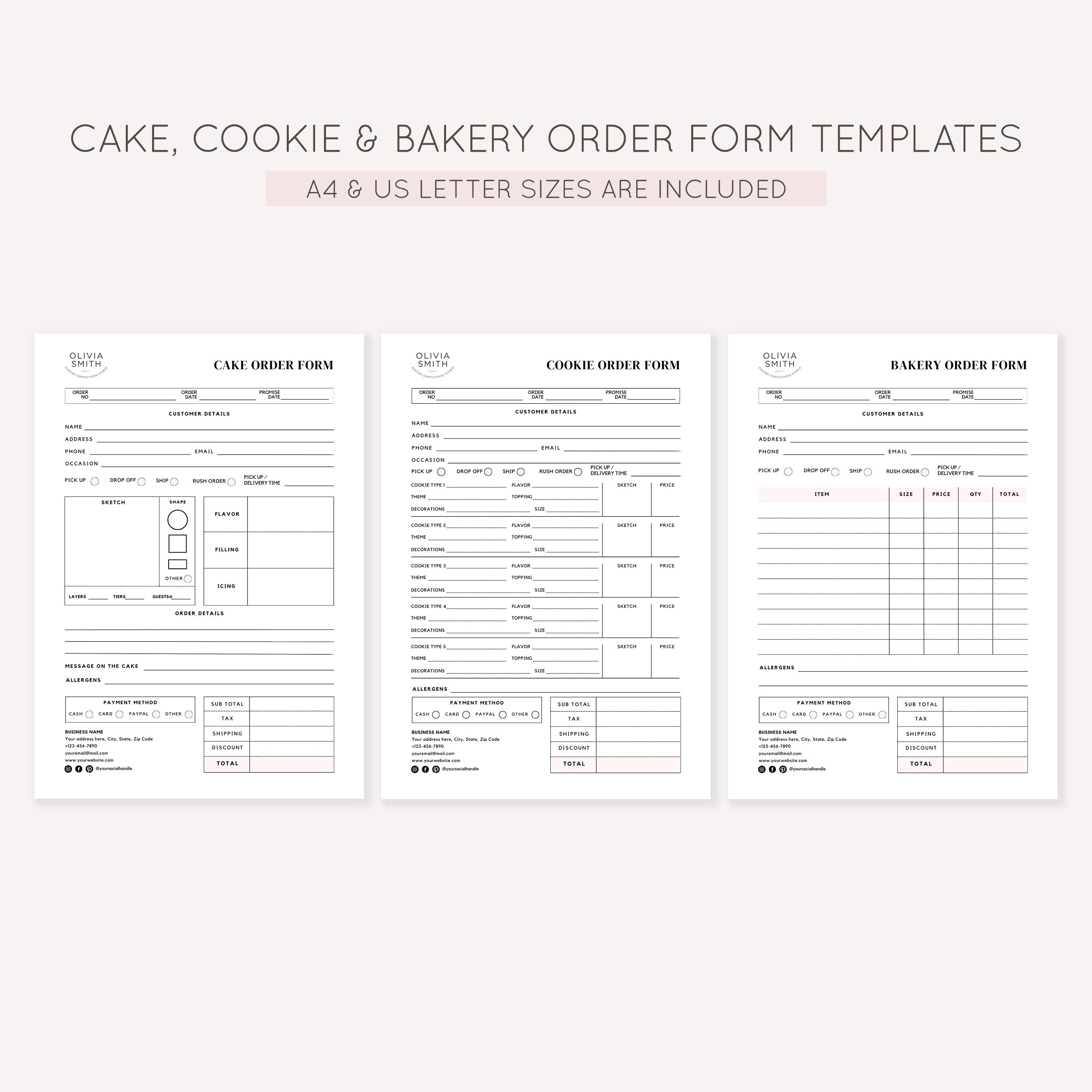 Minimalist Bakery Template | Canva Template | Bakery Business Bundle ...