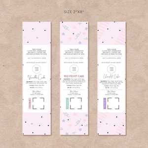 Editable Mini Cake Tin Label Template | Mini Loaf Baking Pan Label ...