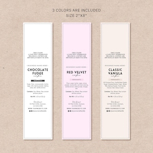 Editable Mini Cake Tin Label Template | Mini Loaf Baking Pan Label ...