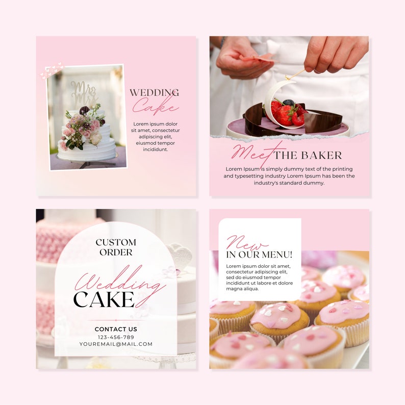 Bakery Instagram Post Templates | Bakery Instagram Template | Instagram ...