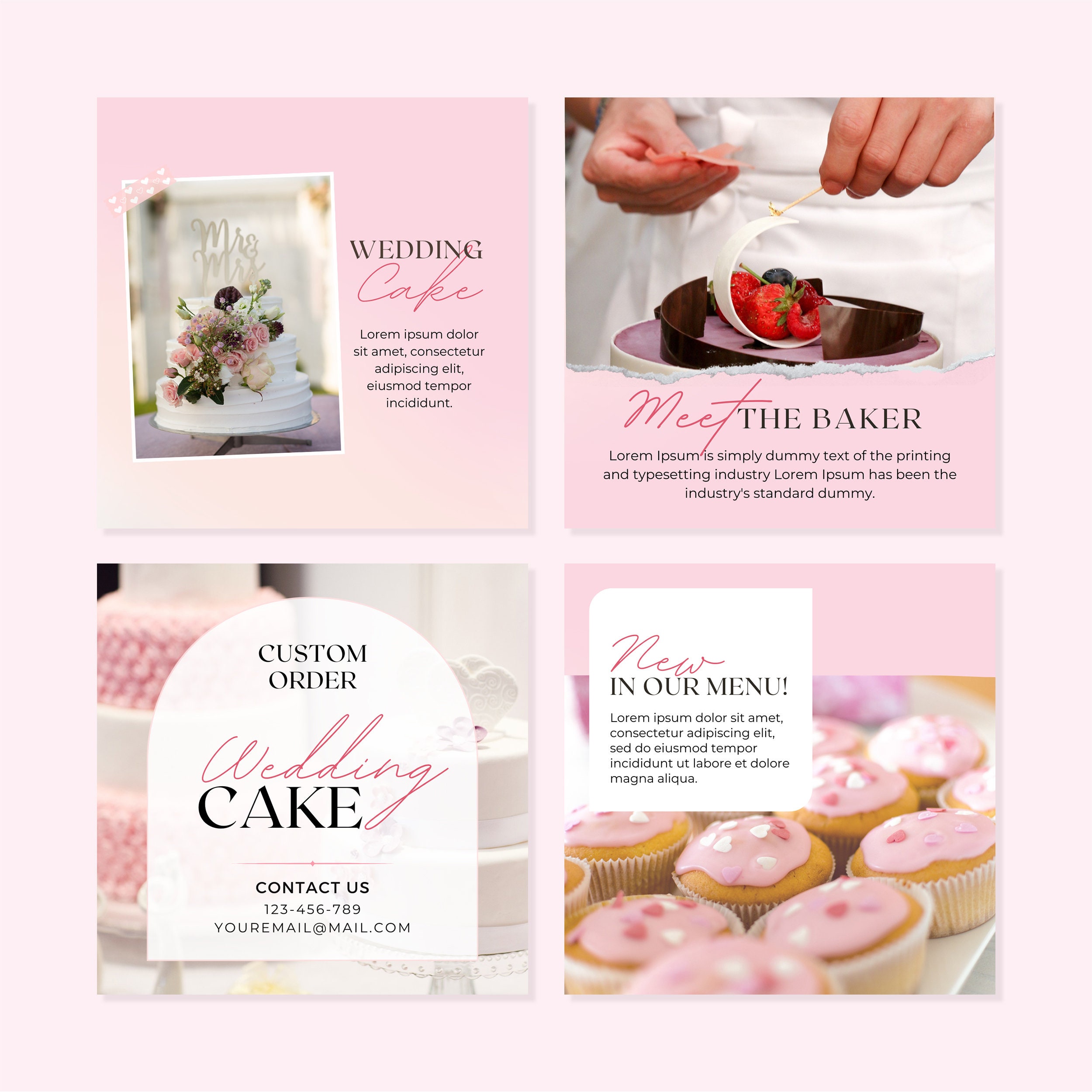 Bakery Instagram Post Templates | Bakery Instagram Template | Instagram ...