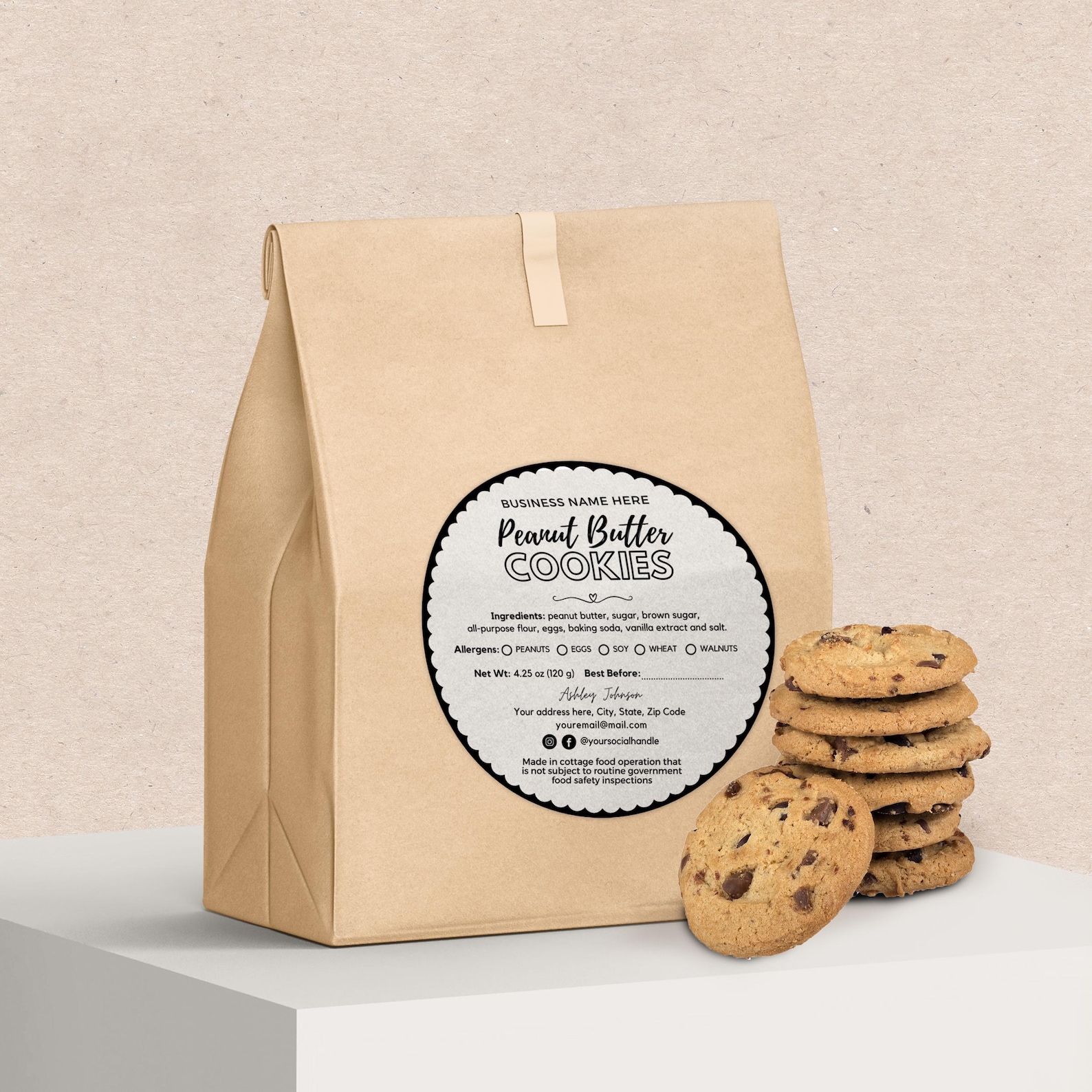 Cottage Food Label | Home Baked Goods Label | Printable Food Label ...