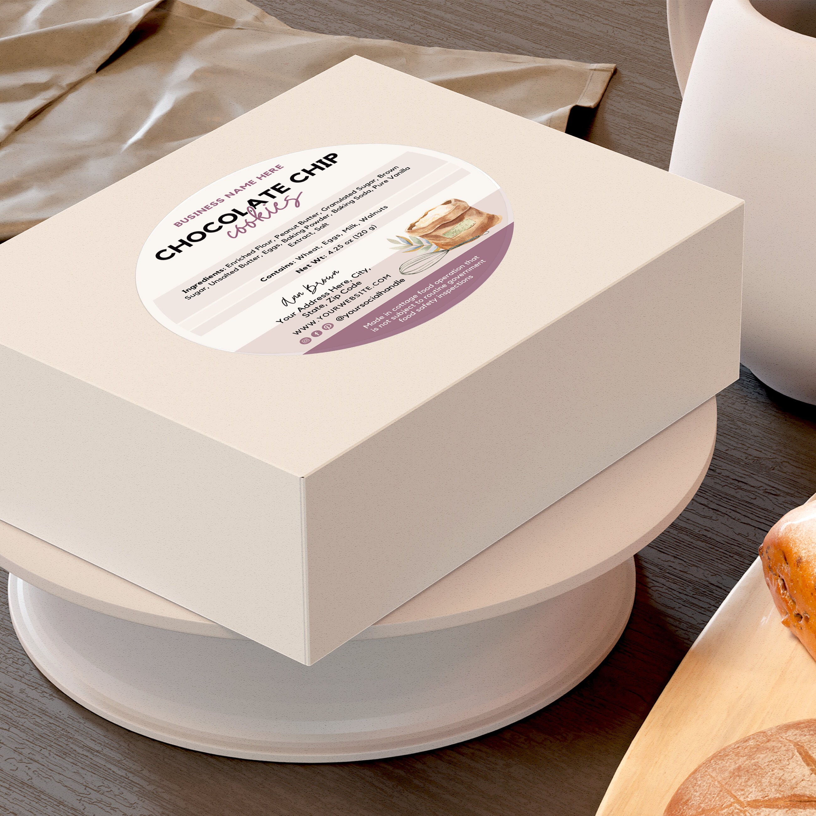 Cottage Food Label | Home Baked Goods Label | Printable Food Label ...