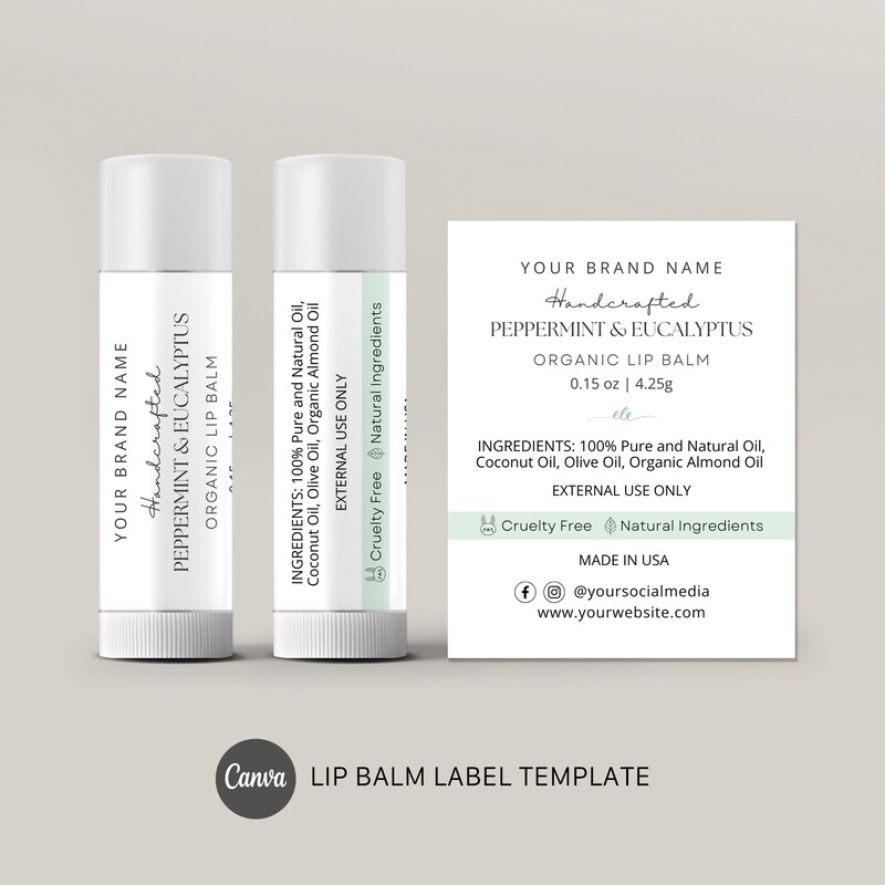 Chapstick Labels - Etsy