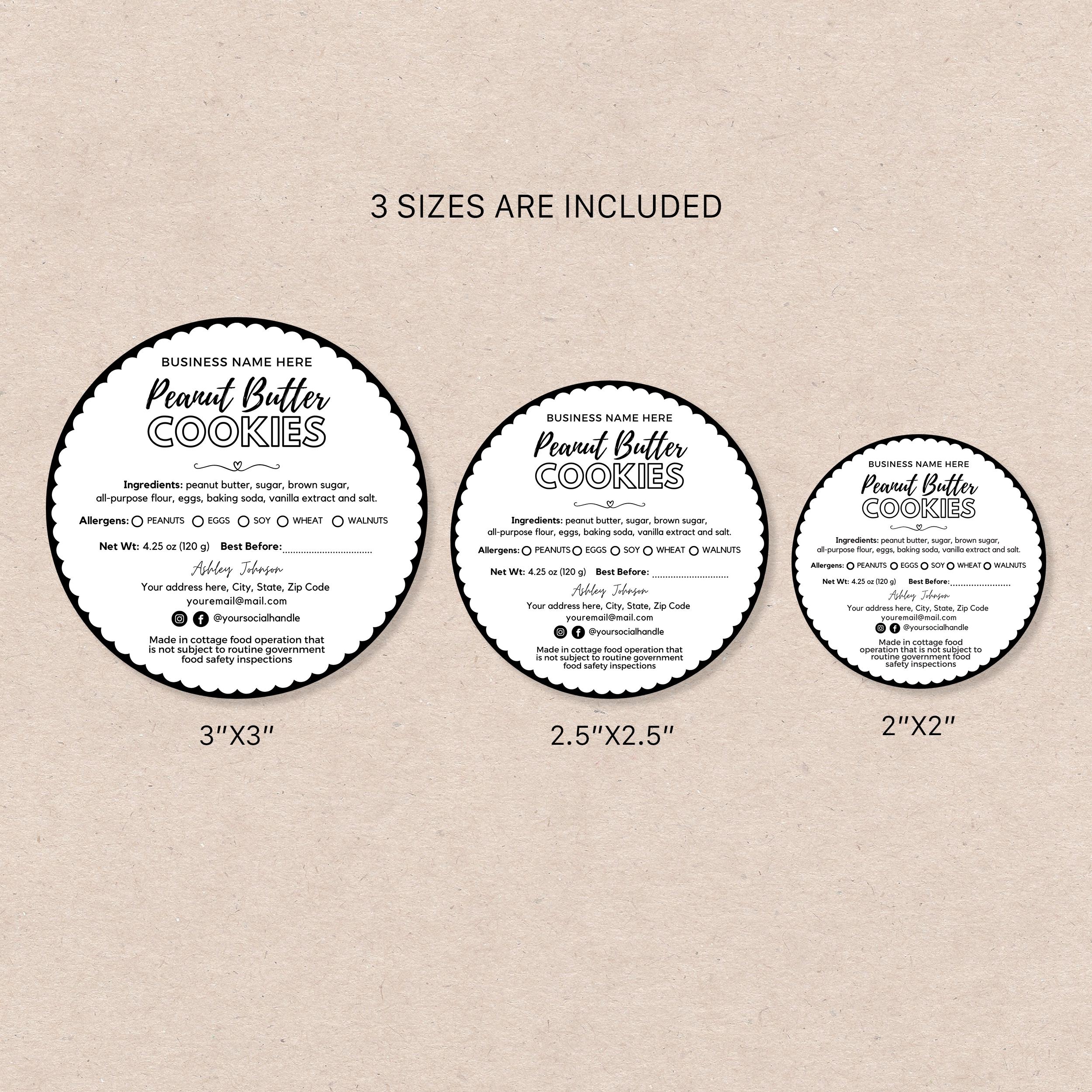 Cottage Food Label | Home Baked Goods Label | Printable Food Label ...